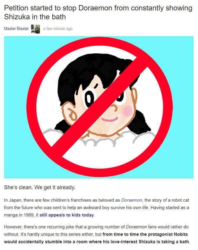 Doraemon fans will know there's always a scene of Nobita accidentally getting into a bath where ...