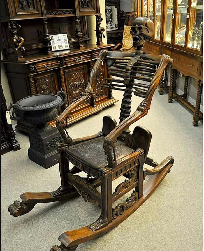 Vincent Price's skeleton rocking chair - 9GAG