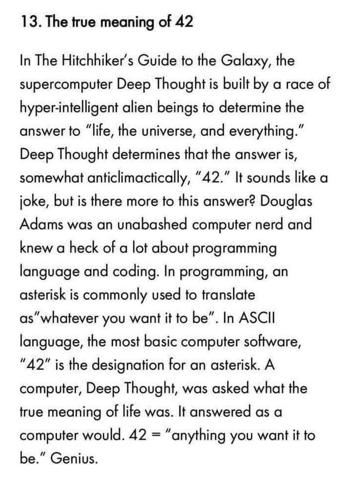 The True Meaning Of 42 9GAG