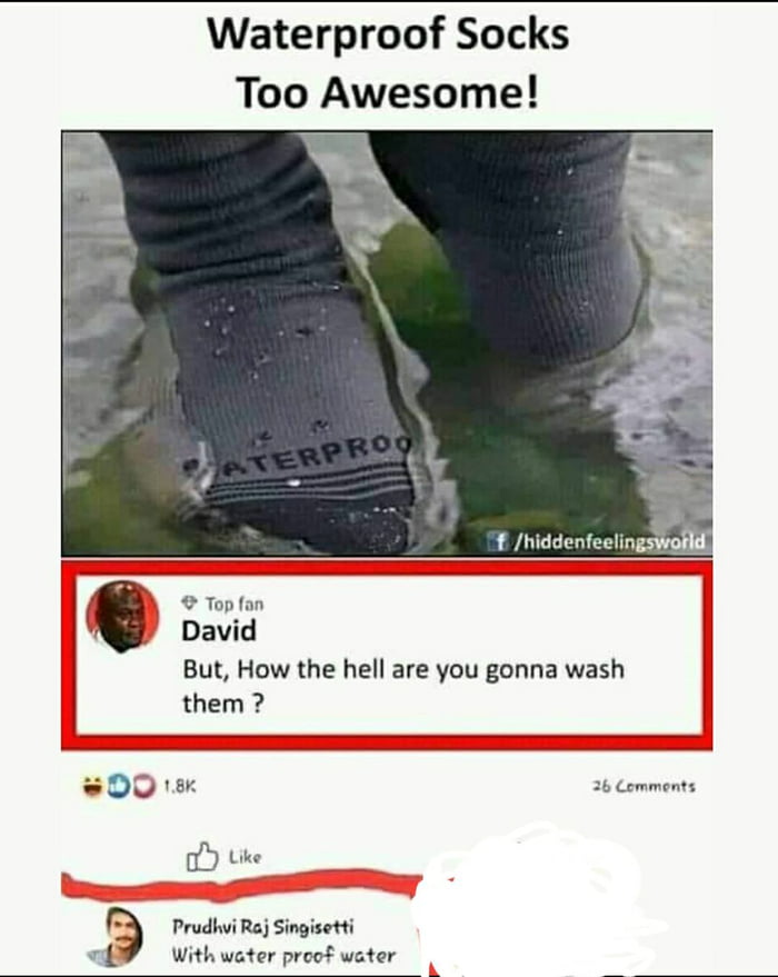 Waterproof socks - 9GAG