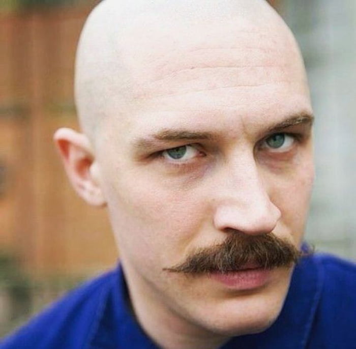 Tom is one the only guys who looks good bald and with a mustache - 9GAG