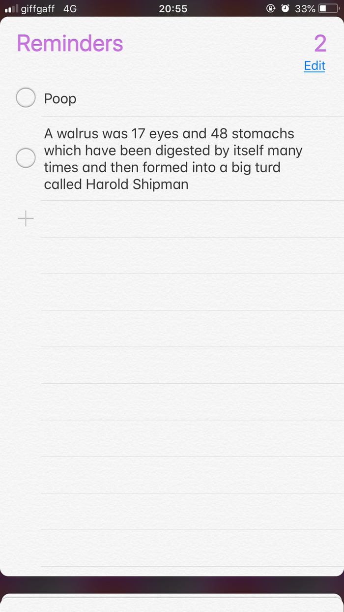 So... this was in my reminders after a session - 9GAG