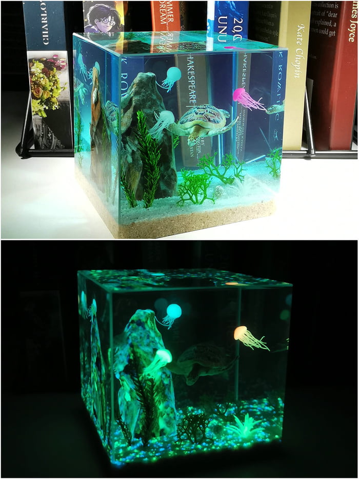 Just finished a customized ocean resin diorama - 9GAG