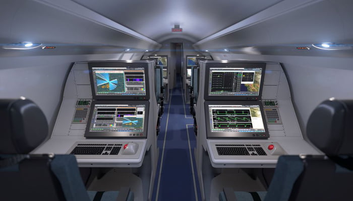 What a modern intelligence gathering aircraft looks like. The interior ...