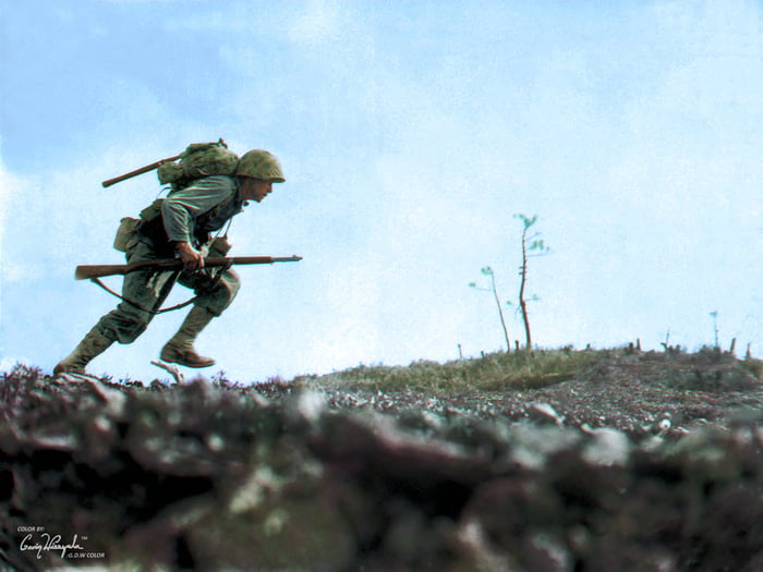 PFC Paul E. Ison sprints across Death Valley Okinawa for the 3rd time ...