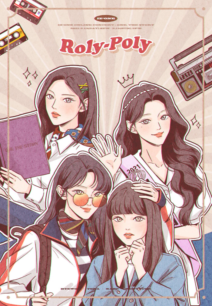 210627 - Roly Poly Unit (Hyewon, Yena, Nako, Wonyoung) Fan Art (Credit ...