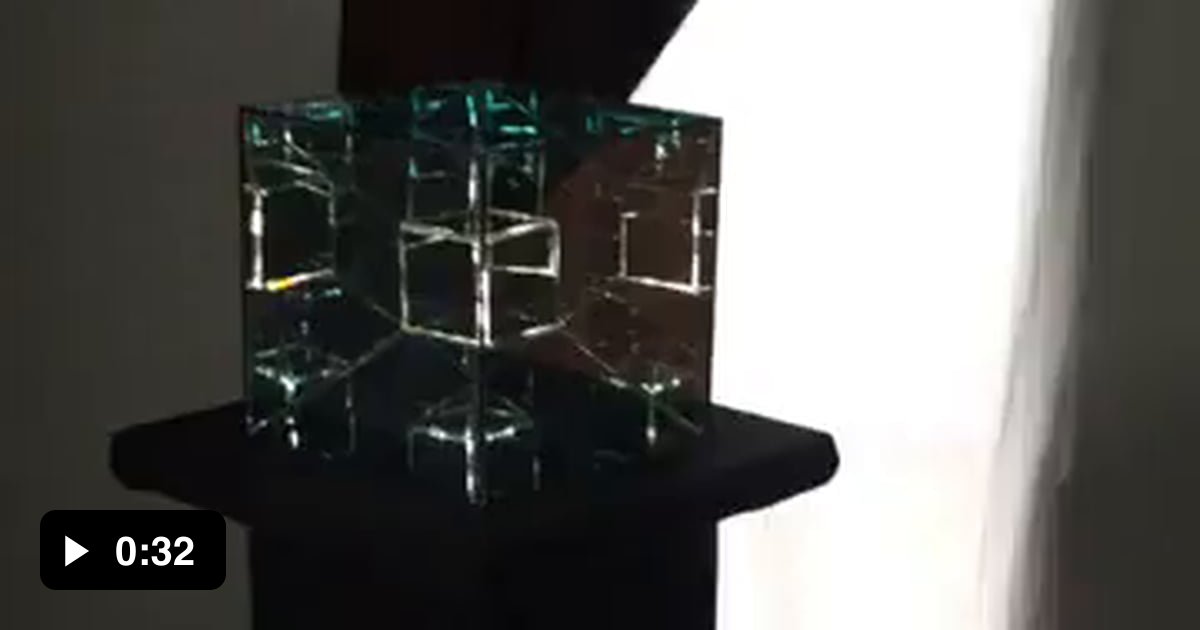 Tesseract - 4th dimension Infinity Mirror Art Sculpture by Nicky Alice ...