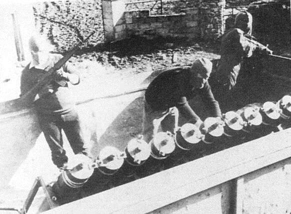 The IRA prepare Mark 10 mortars for shelling the base of the British ...