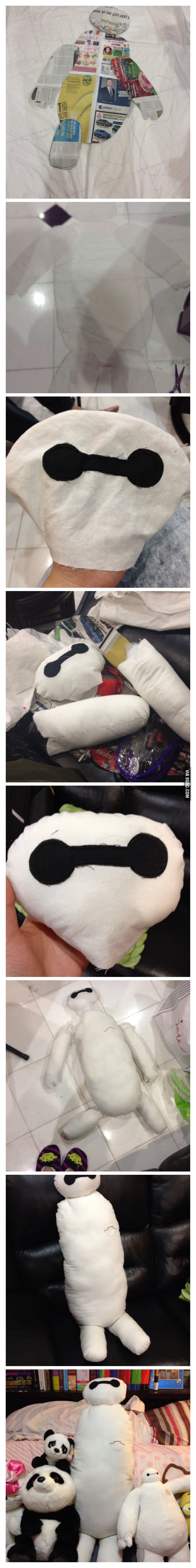 This is how I spent spring break. DIY Baymax cuddle pillow. I'm 22 with ...