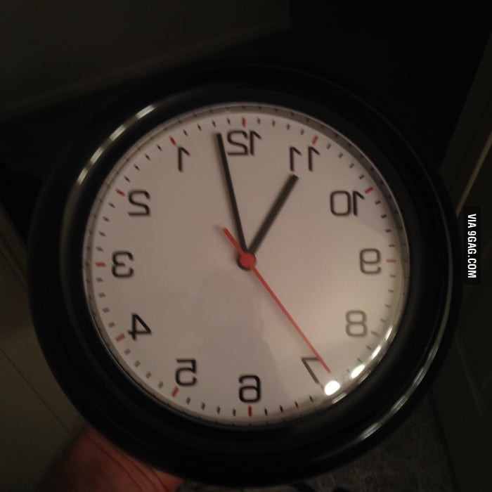 My new clock... It moves counter clockwise - 9GAG