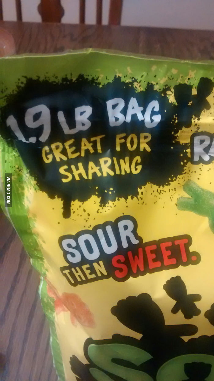 Wow the people who make sour patch kids are comedy genius's! - 9GAG