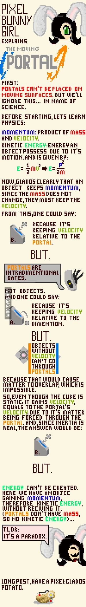 The moving portal paradox. - 9GAG