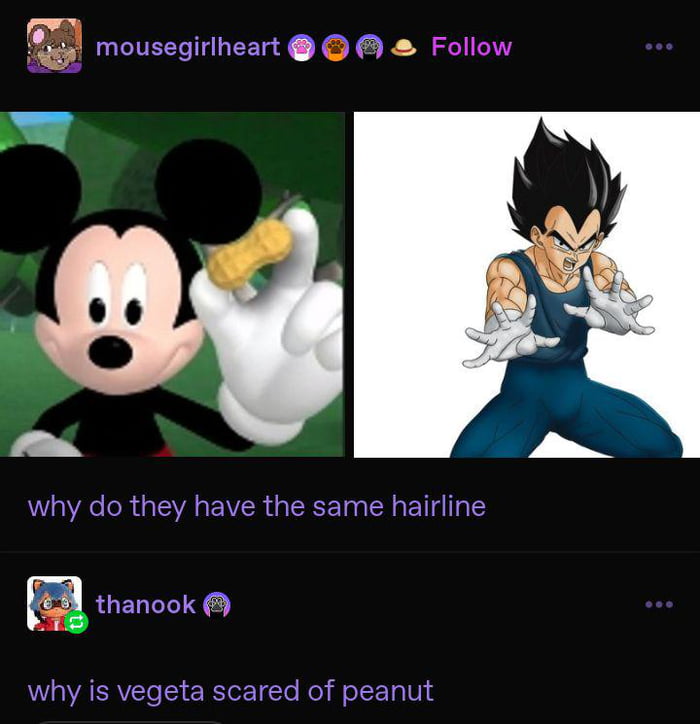The crossover nobody expected: Vegeta vs. the dreaded peanut. - 9GAG