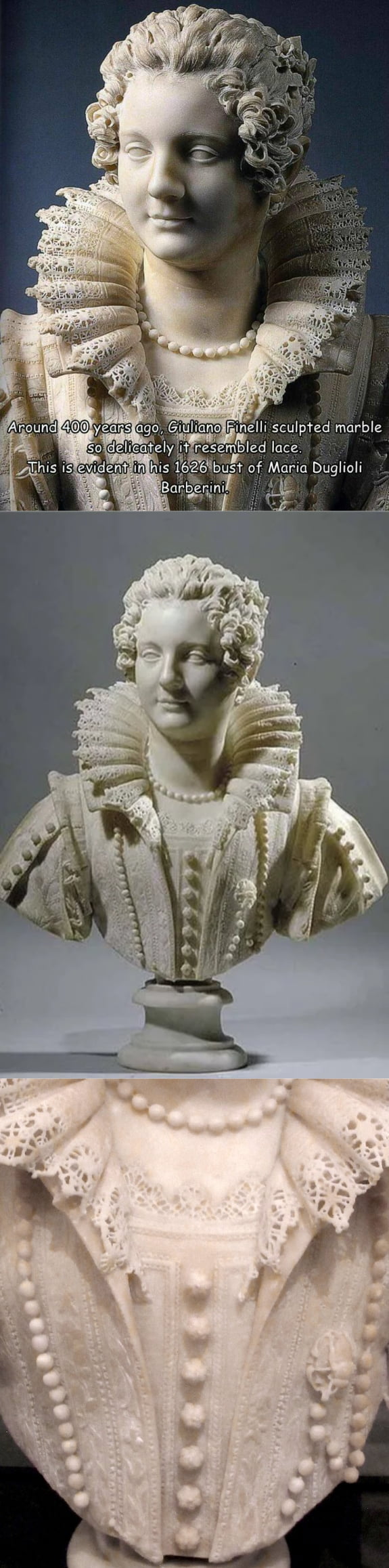 17th-Century Sculpture Mimics Lace Details in Hand-Carved Marble - 9GAG
