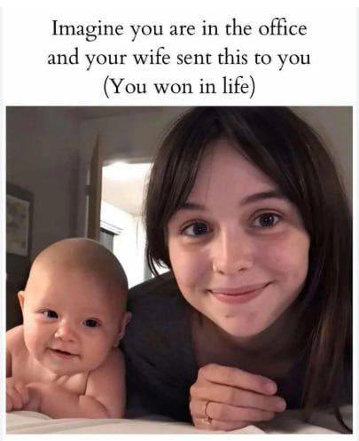 A sweet moment that truly makes you feel like you have won in life. Pure happiness. - 9GAG