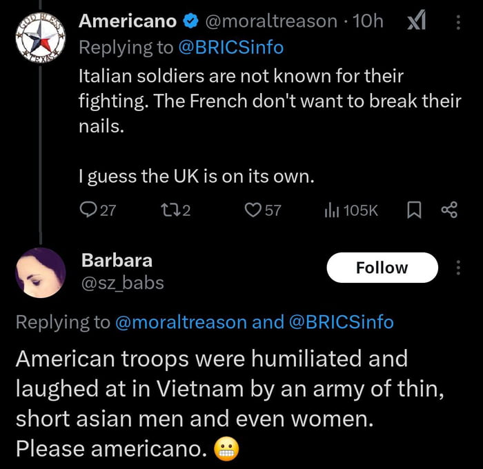 Can't recall US winning a single war. - 9GAG