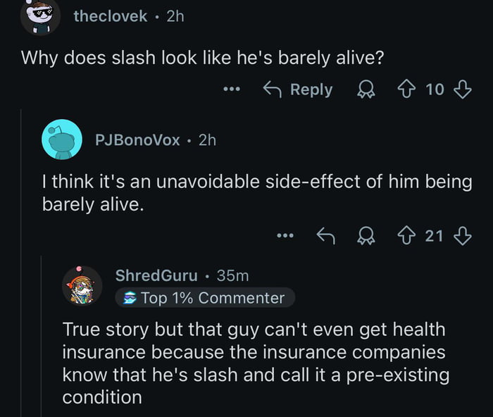 Slash getting slashed - 9GAG