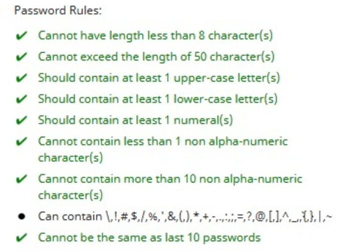 The sheer number of rules to create this password - 9GAG
