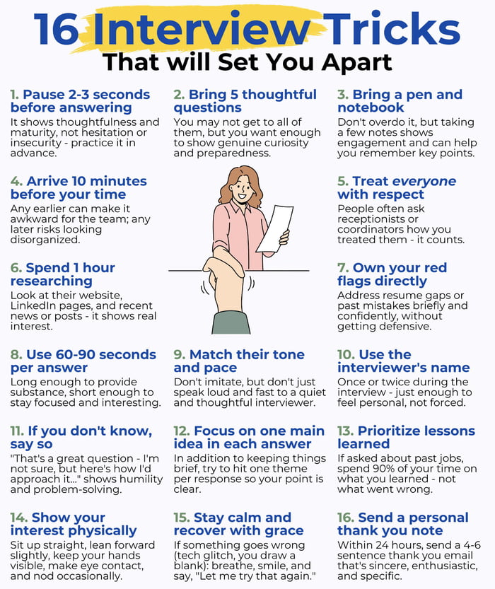 A cool guide to 16 interview tricks that will set you apart - 9GAG