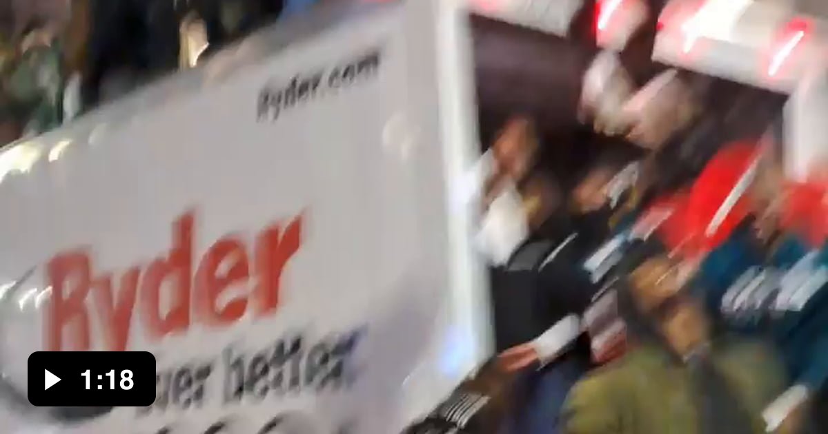 Truck driver thought he could pull onto Market street in Philly before the crowd dispursed after ...