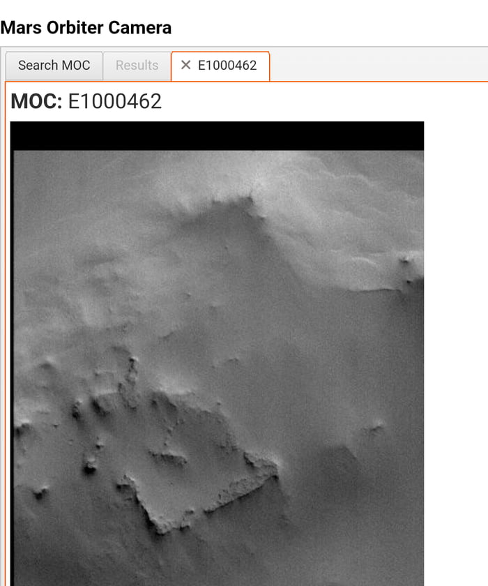 Photo from a square structure on Mars. Taken from Arizona State University's Mars Image Explorer ...