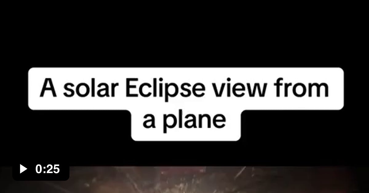 A solar eclipse view from a plane - 9GAG