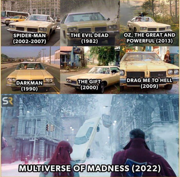 Movie fact of the day: Sam Raimi used the same car in most of his movies - 9GAG