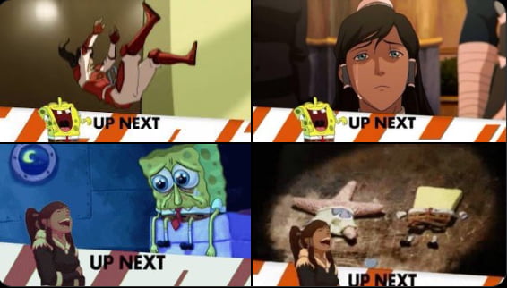 Korra and spongebob beef on nickelodeon was something so serious - 9GAG