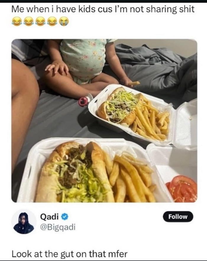 Not sharing a single fry with my kids - 9GAG