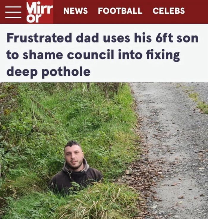 When the pothole is deeper than your future - 9GAG
