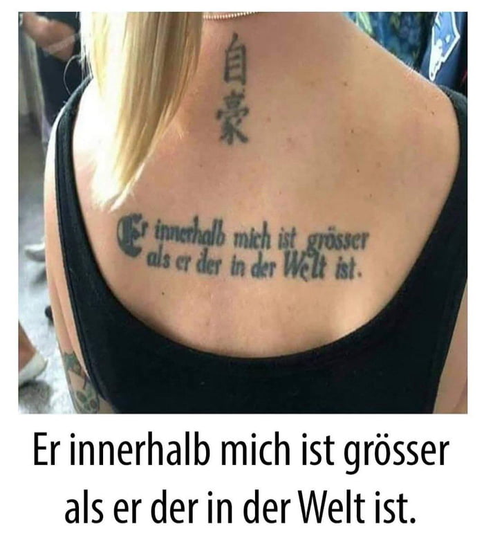 An interesting choice of tattoos. - 9GAG