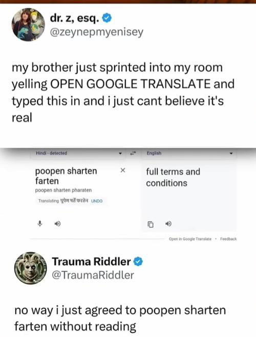 Always read the poopen sharten farten - 9GAG