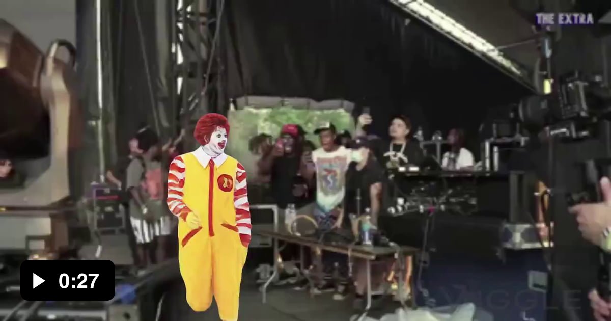 Imagine going to a concert and Ronald McDonald suddenly comes out like ...