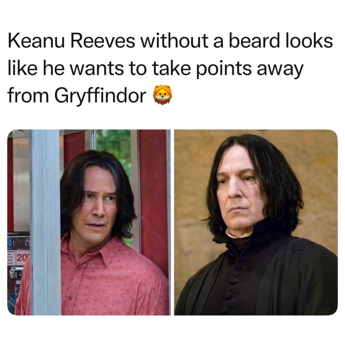Keanu Reeves as Snape, mind blown - 9GAG