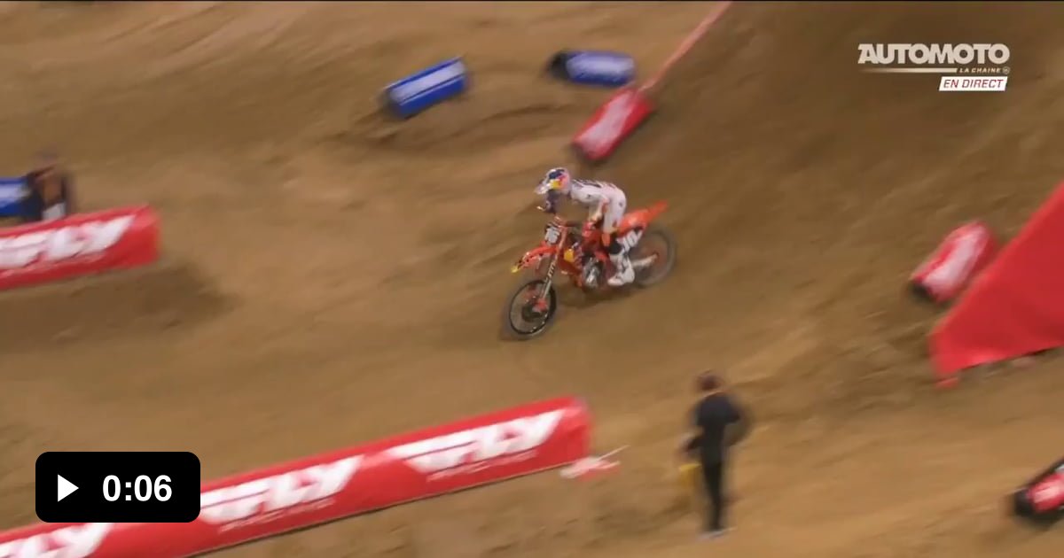 Factory KTM’s Tom Vialle had a huge crash in the whoops section during ...
