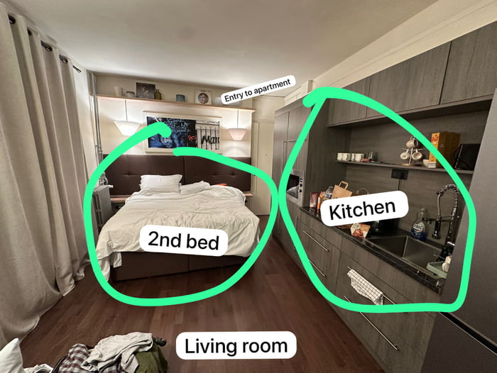 The second "bedroom" in a "2 bedroom" apartment in Paris - 9GAG