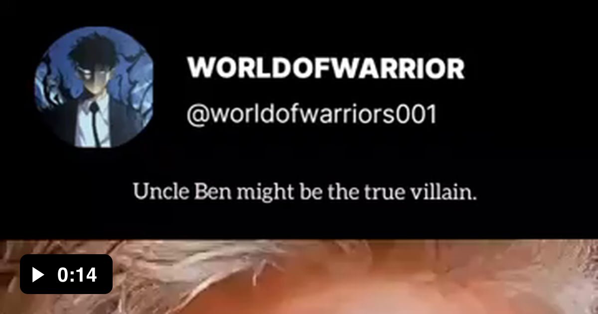 Maybe Uncle Ben was the real villain all along…? - 9GAG