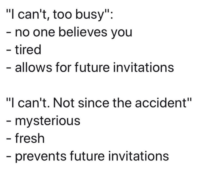 I’ve heard of conversation starters but I use conversation stoppers ...