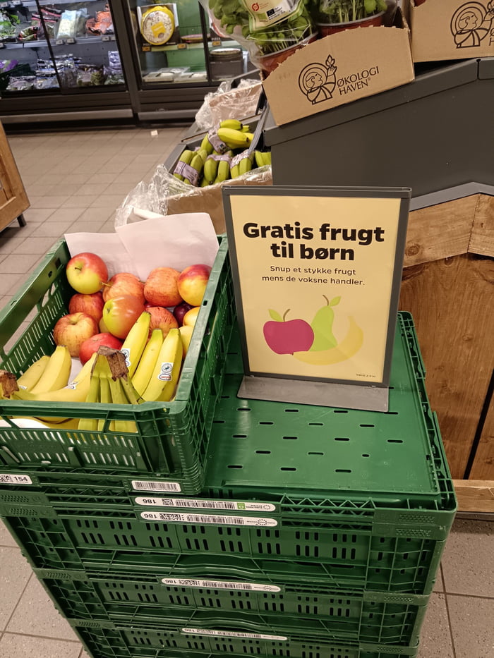 Free fruit for the kids "grab a free piece of fruit while the adults ...