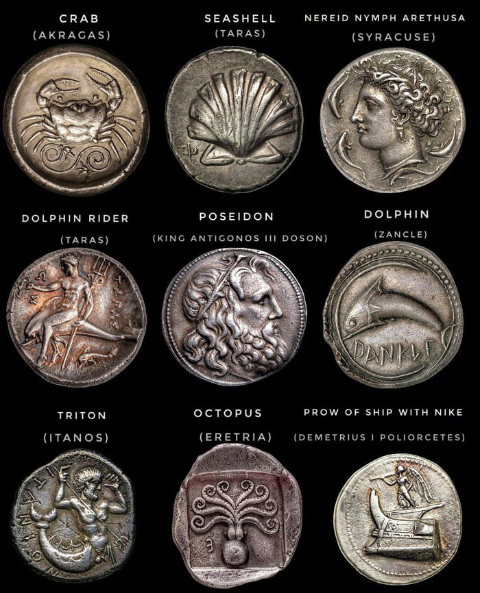 A cool guide about beautiful greek coins - 9GAG