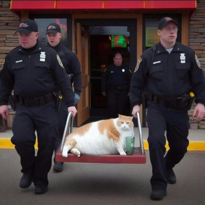How many cops does it take to defeat one cat? - 9GAG