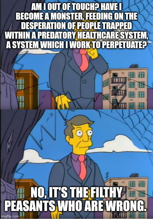 Healthcare CEOs right now - 9GAG