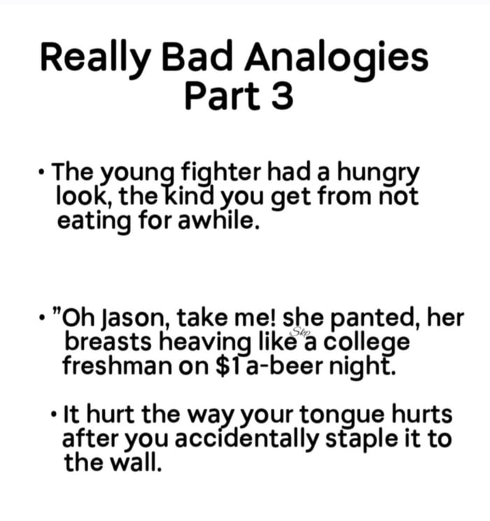 Bad Analogies - 9GAG