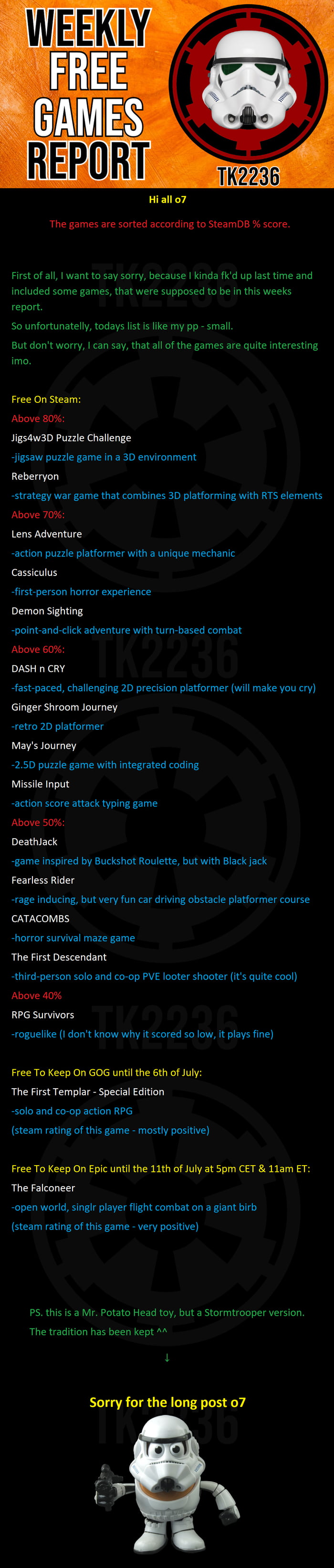 Weekly Free Games Report o7 - 9GAG