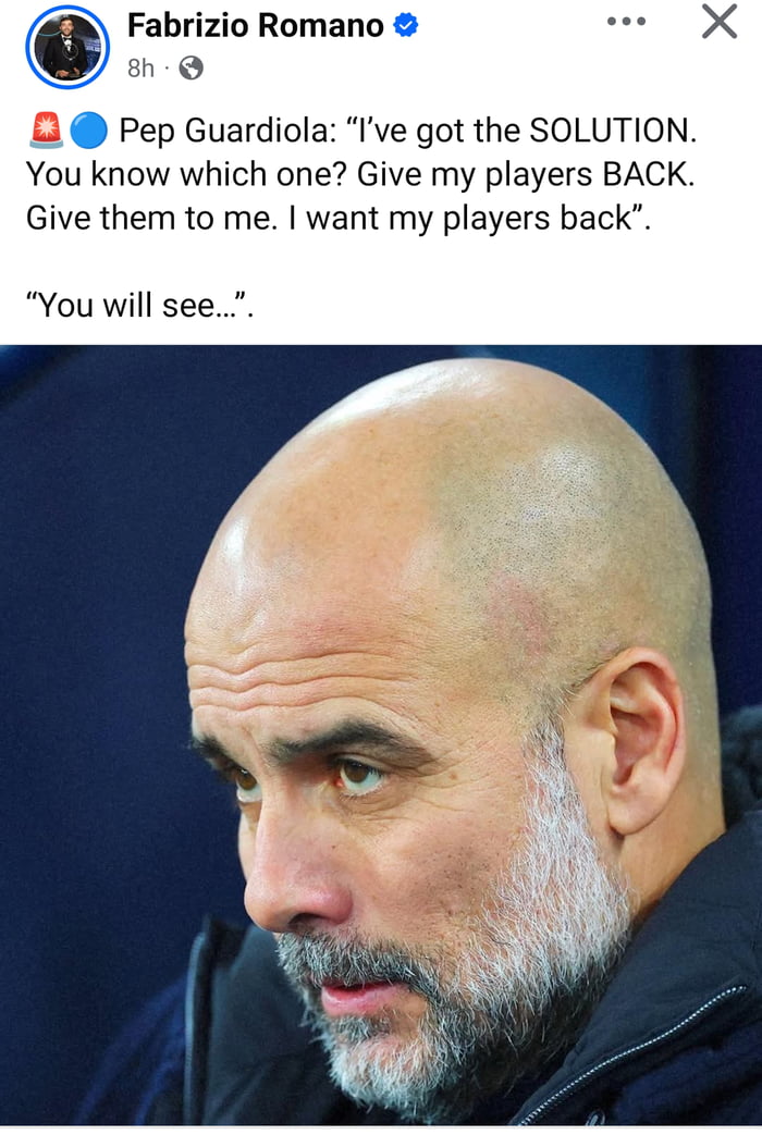 Whoever have taken Pep players, can you give them back to him - 9GAG