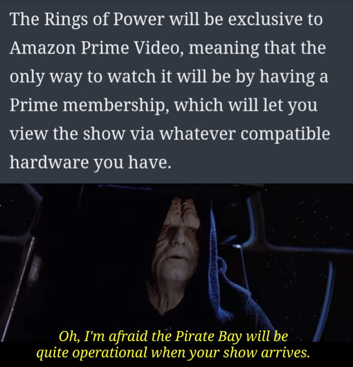 "Amazon will pay the price for their lack of vision" ~Palpatine - 9GAG
