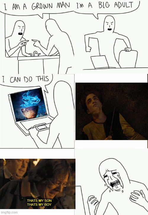 It's wasn't even Cedric's death that got me... it was his dad's ...