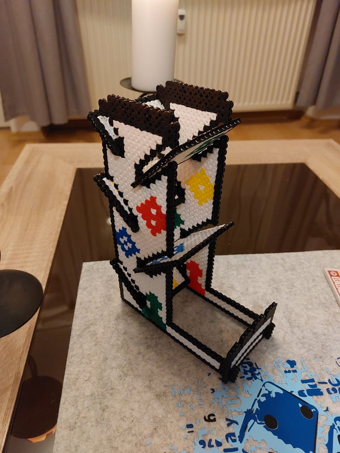 Perler beads dice tower - 9GAG