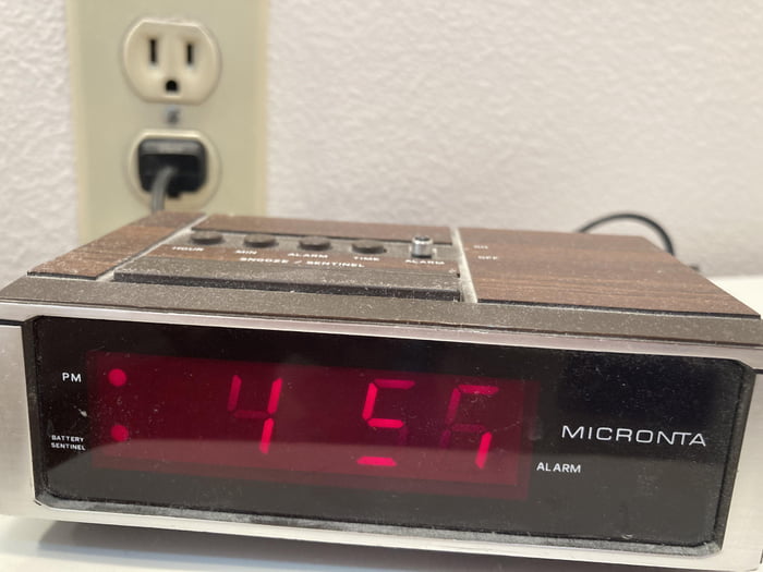 Alarm clock from 1984, in continuous use since then, and now relegated ...