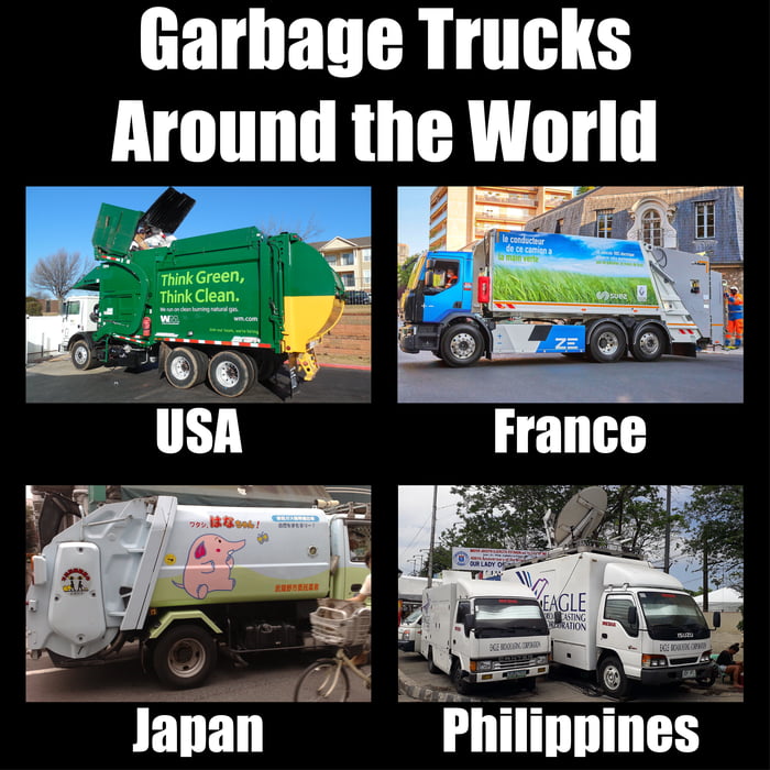 Garbage trucks around the world - 9GAG